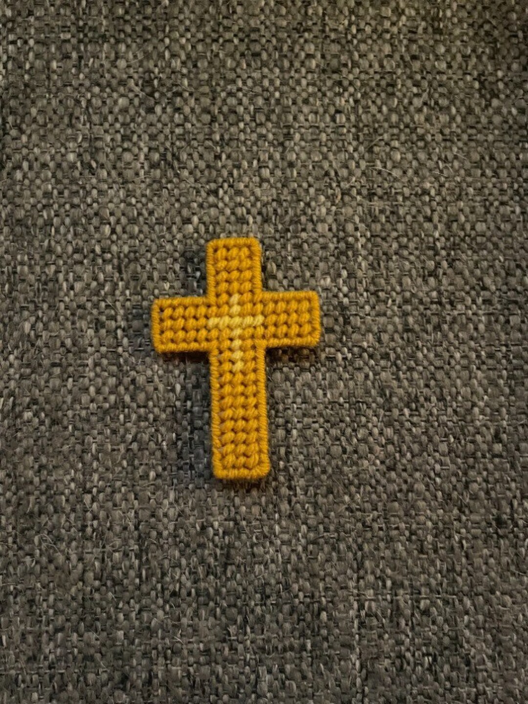 Gold Shadow Cross Magnet Handmade Plastic Canvas - Etsy