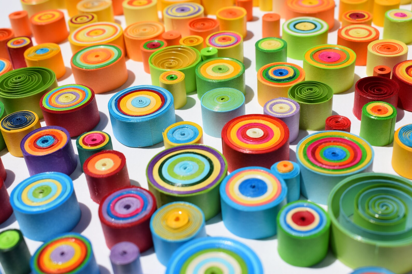 Quilling, Scattering of Color, Mit Rahmen, Papierkunst Wanddeko Unique ...