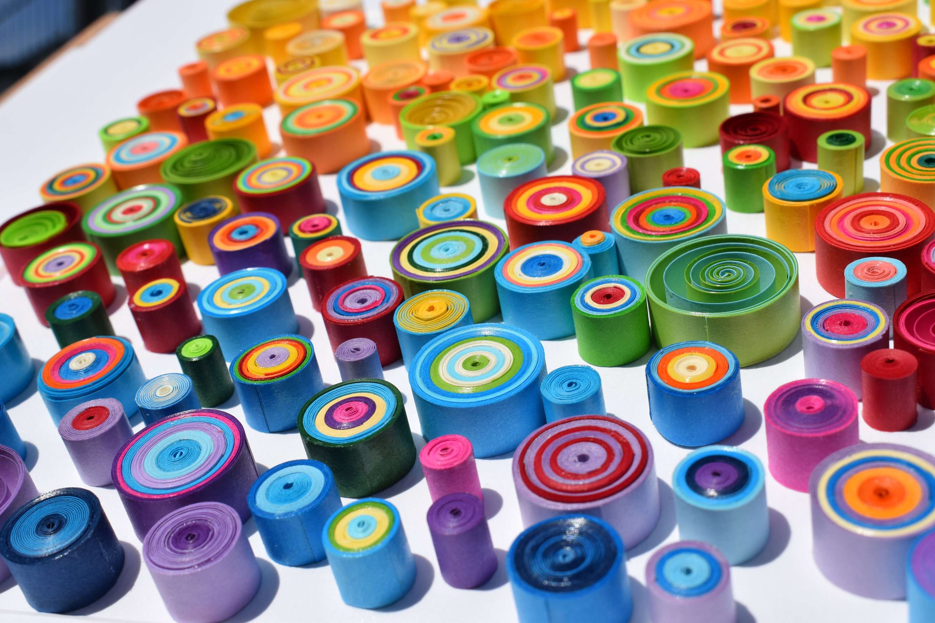 Quilling, Scattering of Color, Mit Rahmen, Papierkunst Wanddeko Unique ...