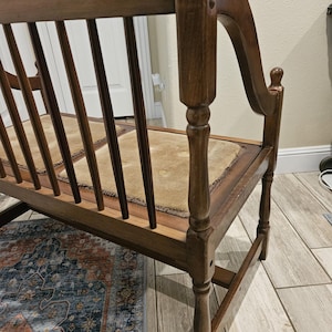 Vintage Entryway Bench W/2 Cushions - Etsy