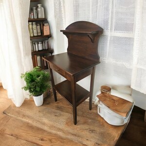 Vintage Solid Wood Wash Stand With Drawer and Shelf - Etsy