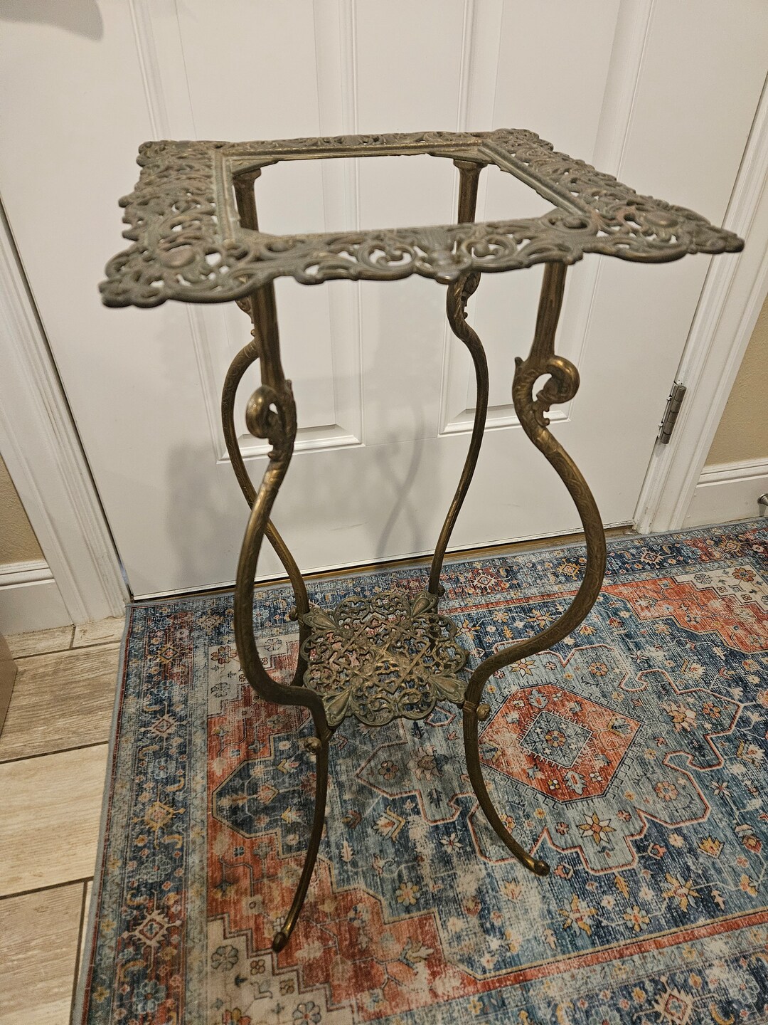 Antique Brass Ornate Table - Etsy