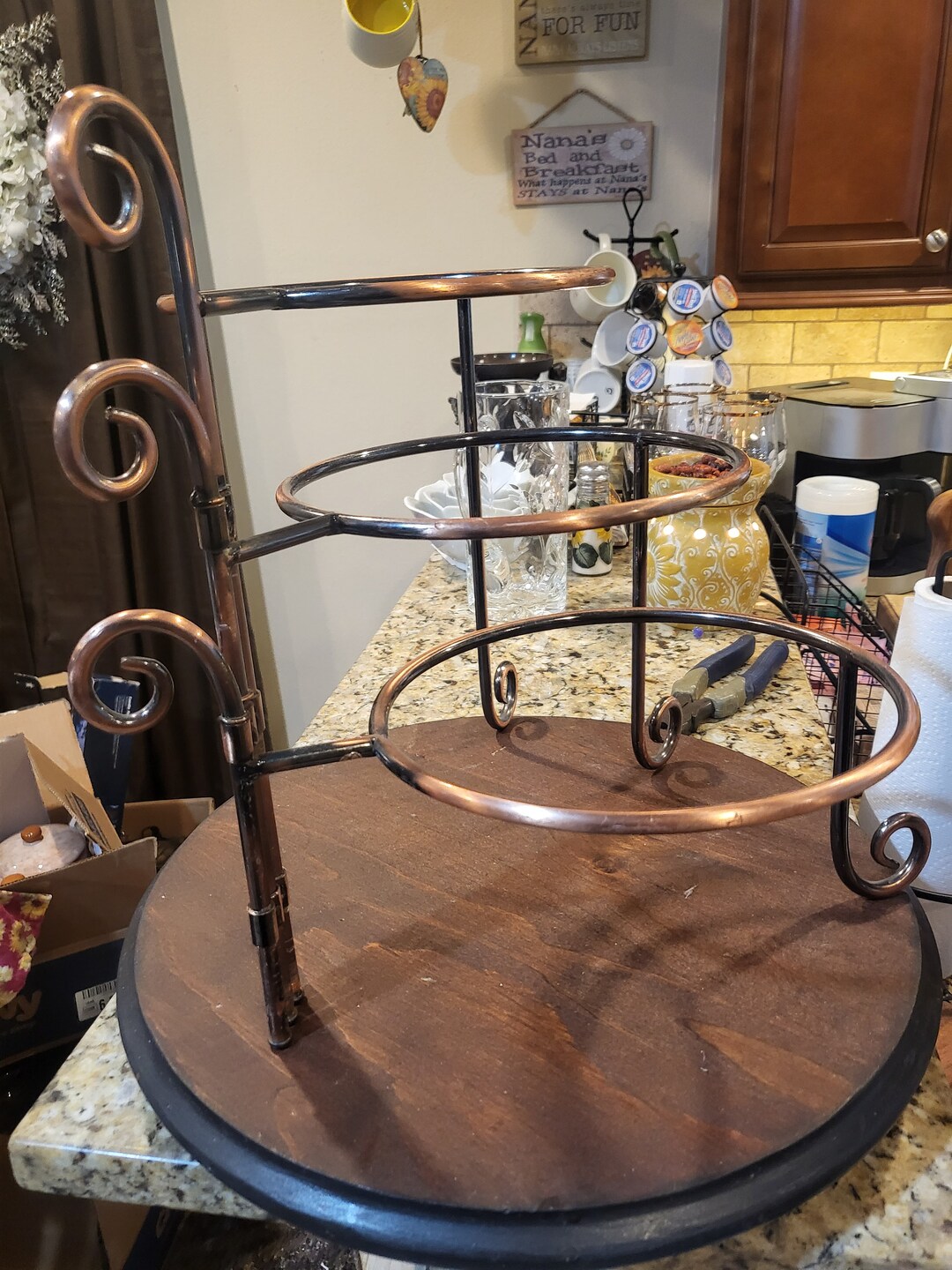 Copper Colored 3 Tiered Metal Plant Stand - Etsy