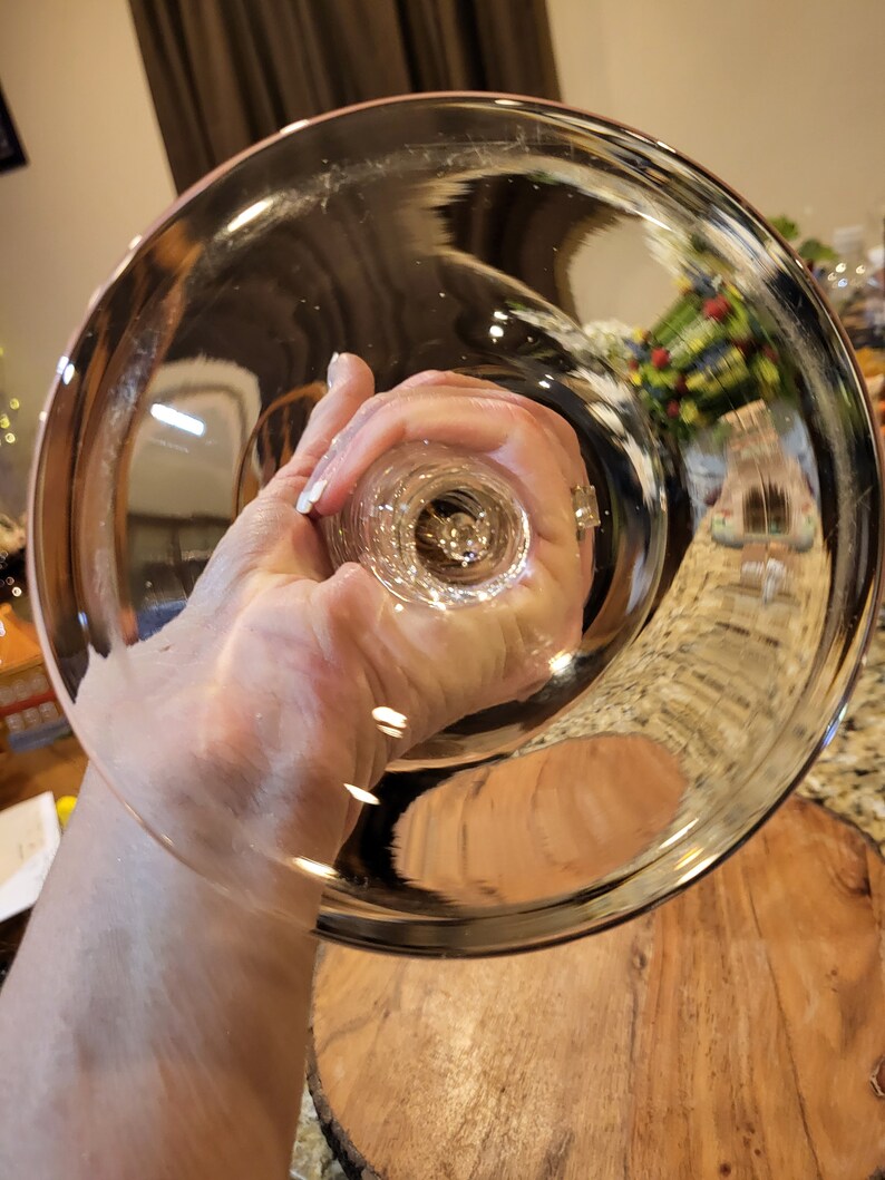 Vintage Stuart Ariel Air Twist Stem Coupe Shaped Clear Crystal Compote ...
