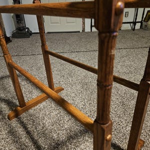 Vintage Solid Oak Quilt Rack - Etsy