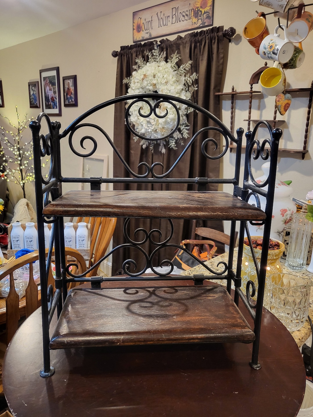 Folding Cast Iron and Wood Rack - Etsy