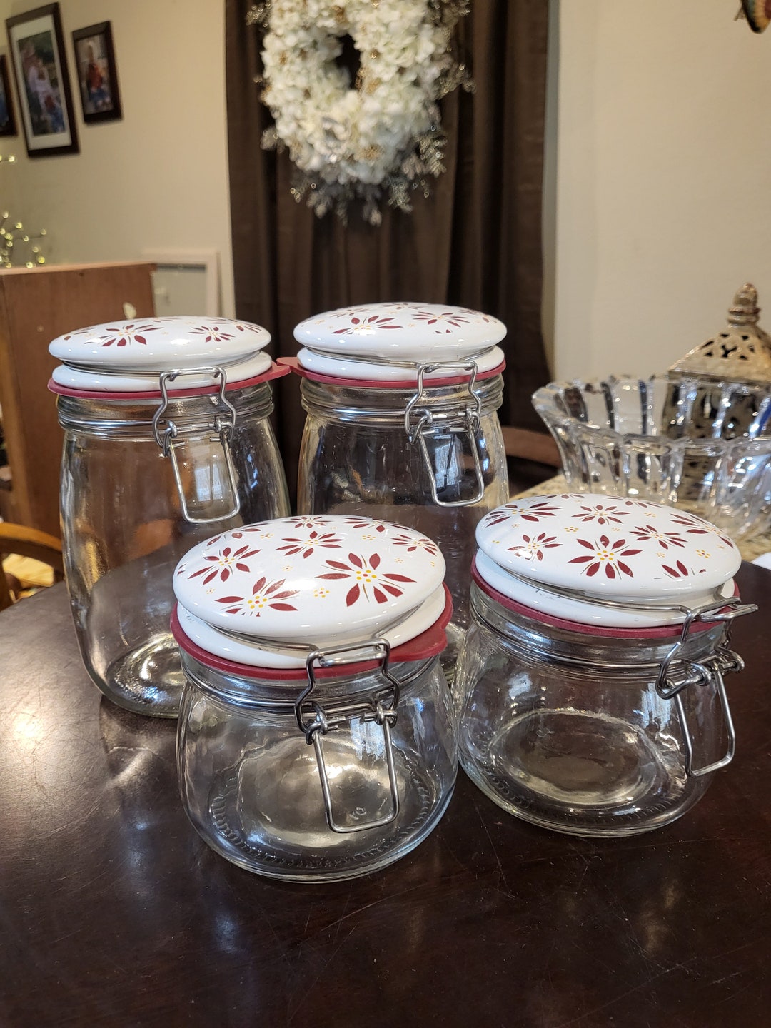Set of 4 Temp-tations Old World Red Jars - Etsy