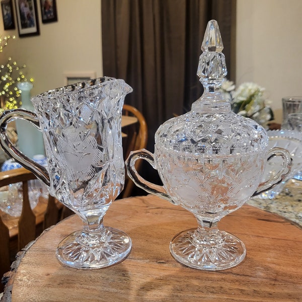 Antique Lead Crystal Pitcher - Etsy