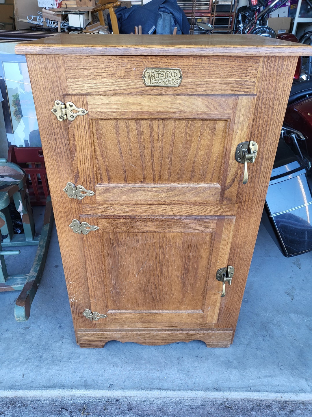 Antique/vintage White Clad Icebox - Etsy