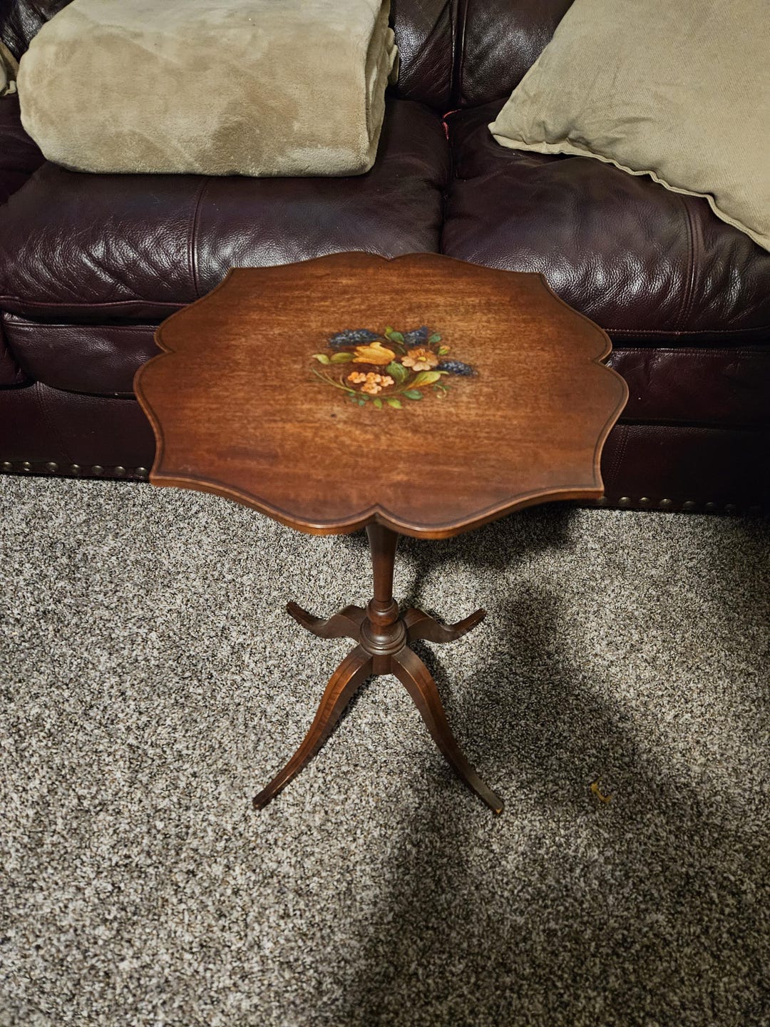 Antique Imperial Mahogany True Grand Rapids Certified Hand Painted End ...