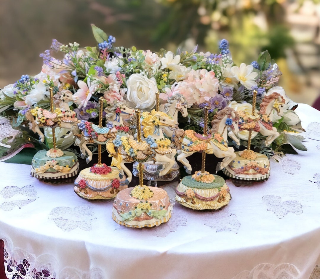 Set of 6 Vintage Heritage House Carousel Horses - Etsy