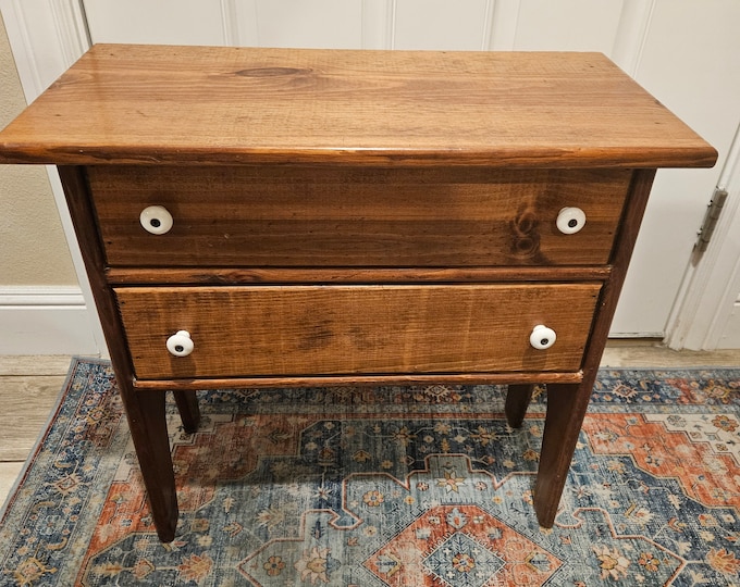 Handmade 2 Drawer End Table/dresser - Etsy