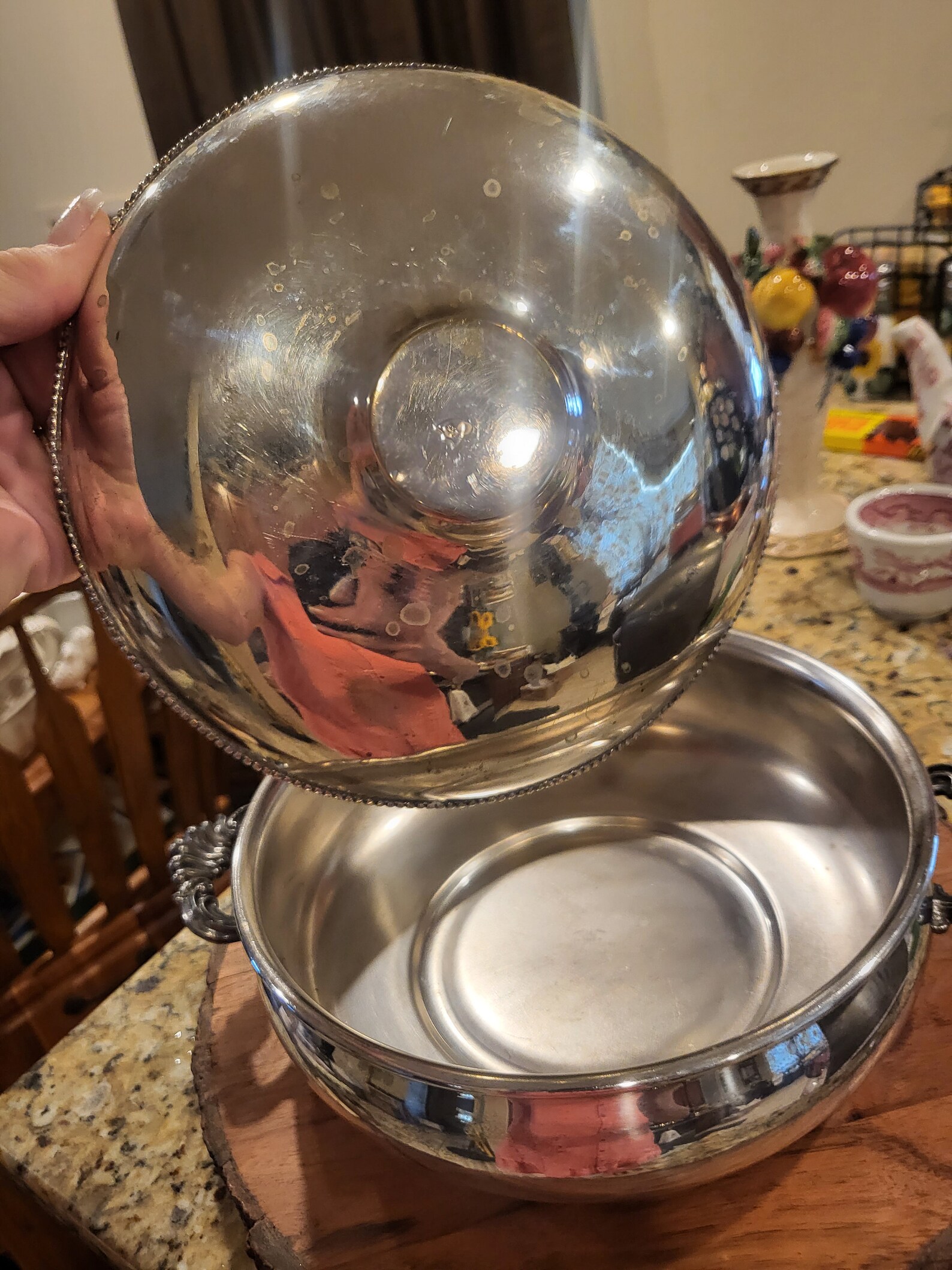 Vintage Silver Plated Round Serving Dish - Etsy