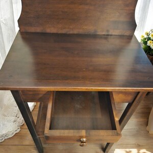 Vintage Solid Wood Wash Stand With Drawer and Shelf - Etsy