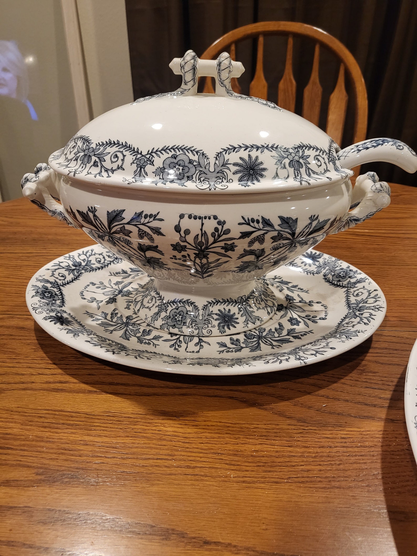 Antique T & R Boote Lahore Soup Tureen, Blue Transferware, 1885 - Etsy