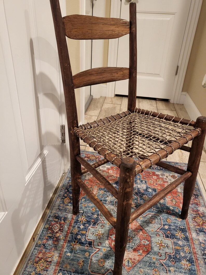 Antique Ladder Back Chair - Etsy