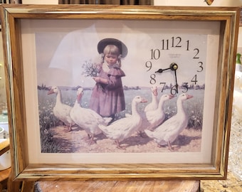 Vintage International Marmalade Goose Plate Clock, White Geese Clock ...