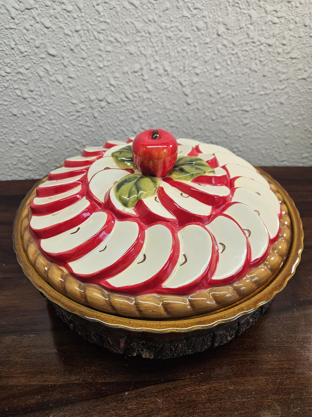 Vintage Covered Apple Pie Dish/plate - Etsy