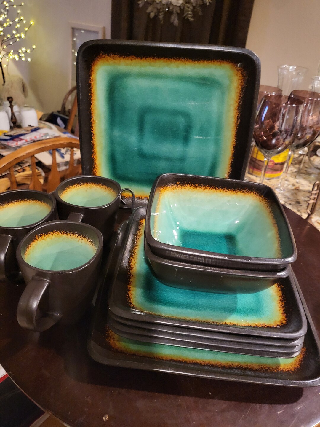 11 Pc Vintage Baum Jade Dinnerware - Etsy