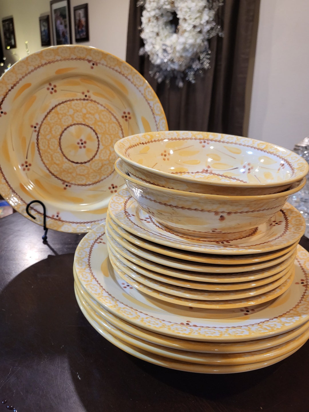 Vintage Temp-tations Old World Yellow Dinnerware - Etsy