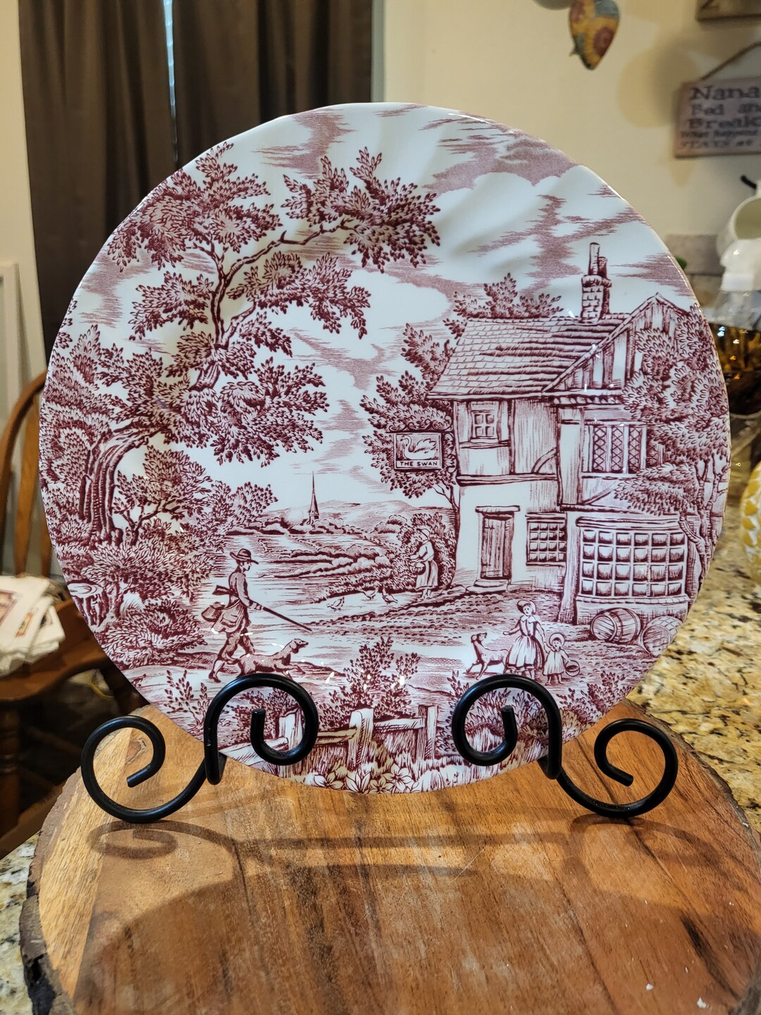 Set of 3 the Hunter by Myott Red Dinner Plates - Etsy