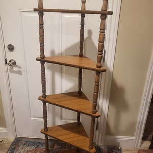 Vintage 5 Tier Corner Shelf - Etsy