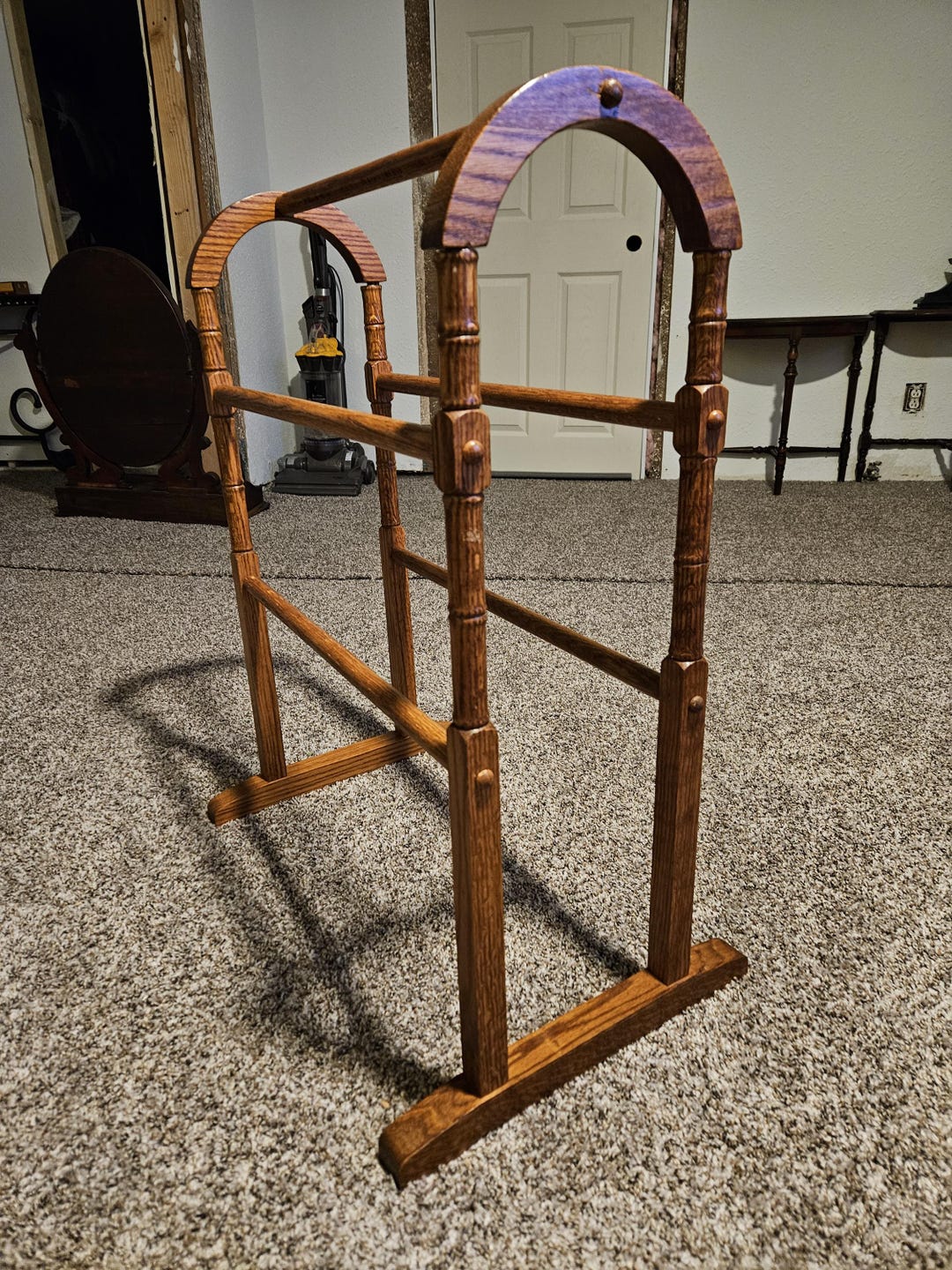 Vintage Solid Oak Quilt Rack - Etsy
