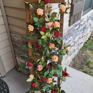 Handmade Artificial Rose Bush Trellis Ladder - Etsy