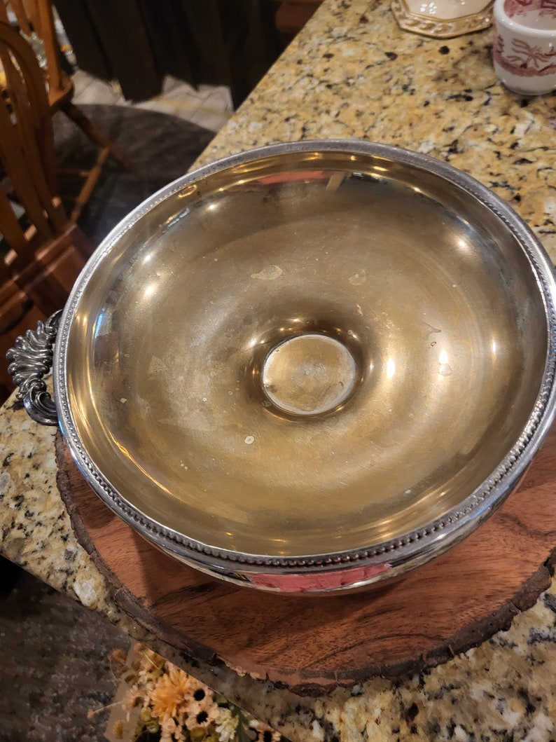 Vintage Silver Plated Round Serving Dish - Etsy