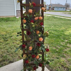 Handmade Artificial Rose Bush Trellis Ladder - Etsy
