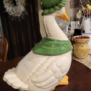 Vintage Quilted Goose Cookie Jar - Etsy