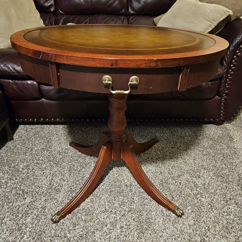 Leather Top Table - Etsy