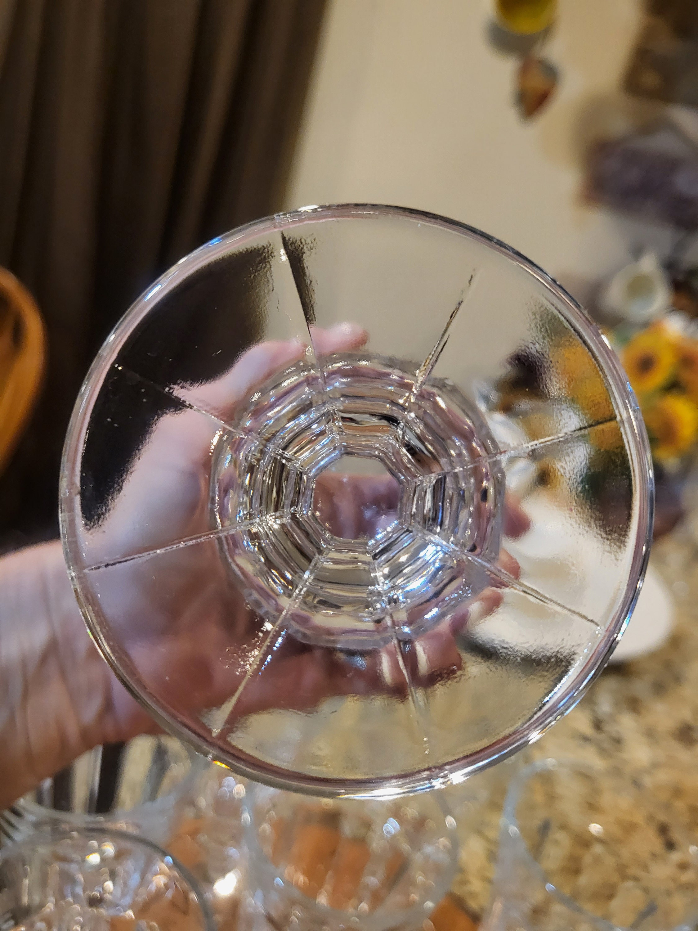 Set of 8 Vintage Crystal Wine Goblets - Etsy