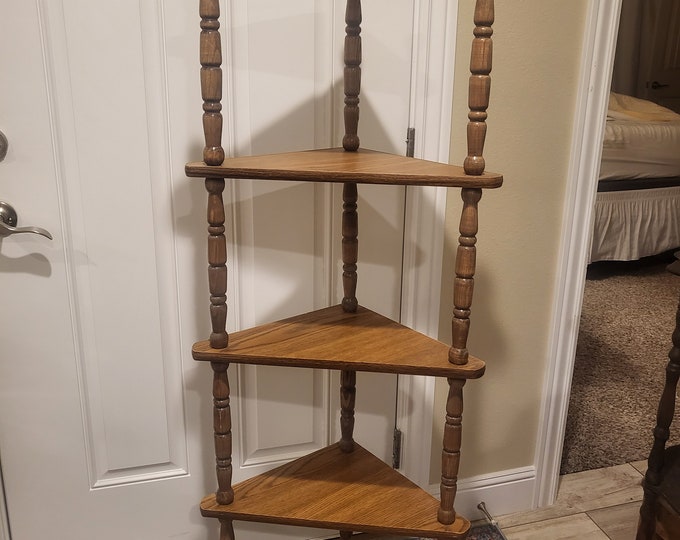 Vintage 5 Tier Corner Shelf - Etsy
