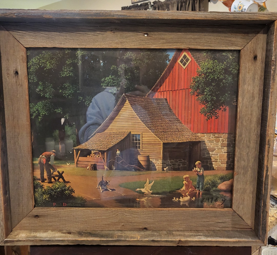 Vintage Framed memories Winde Fine Print by Paul Detlefsen - Etsy