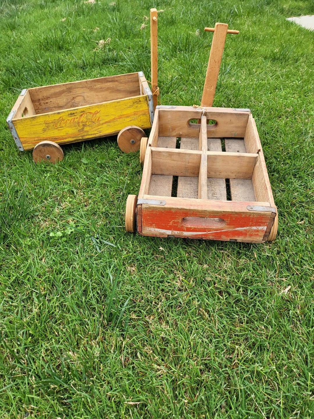 Vintage Coca-cola Crate Wagon - Etsy