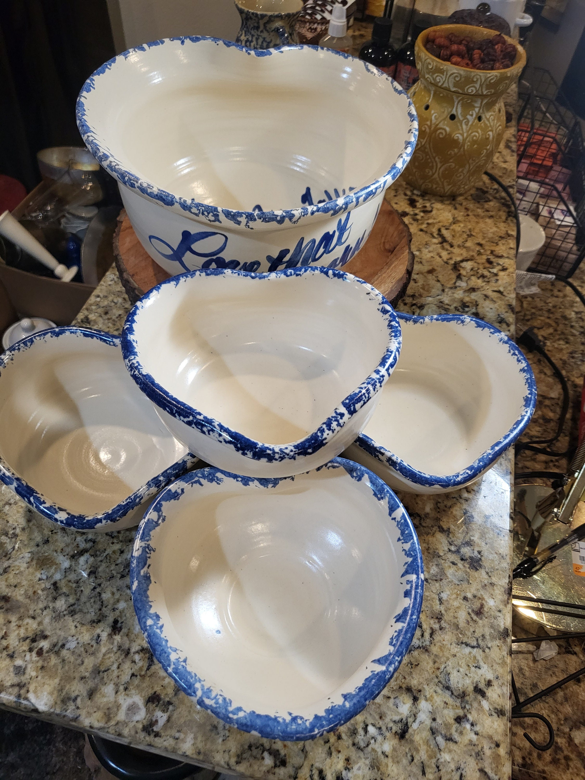 Vintage Casey's Pottery Popcorn Set - Etsy