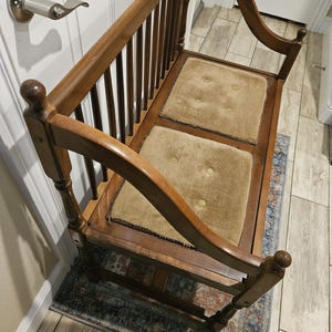Vintage Entryway Bench W/2 Cushions - Etsy