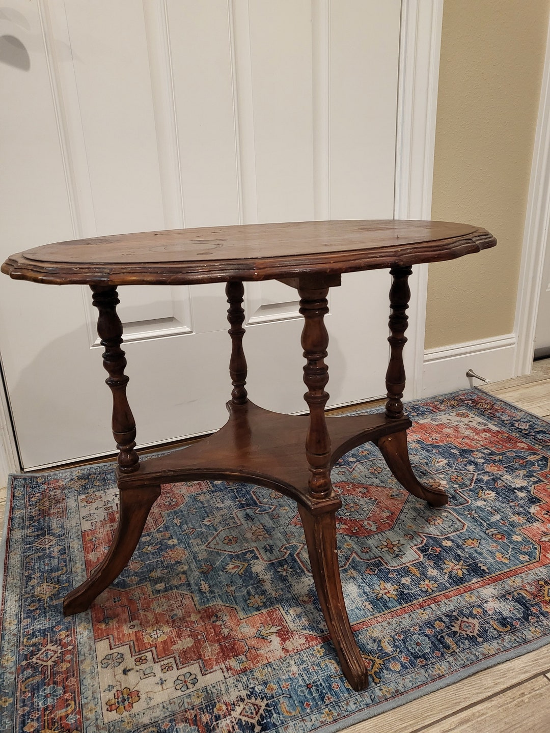 Antique Scalloped Edge Table - Etsy