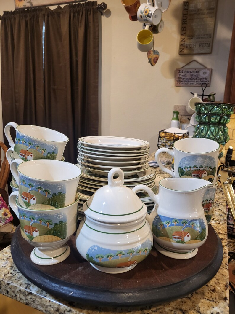 Vintage Sangostone Country Cottage Dishes - Etsy UK