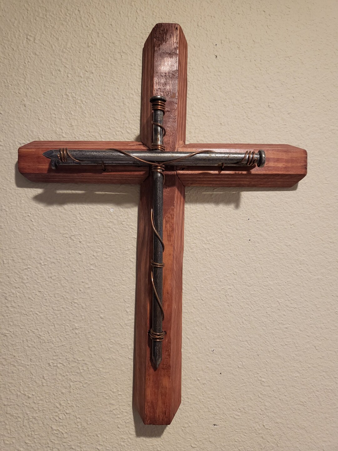 Vintage Cross and Nails Wall Decor - Etsy