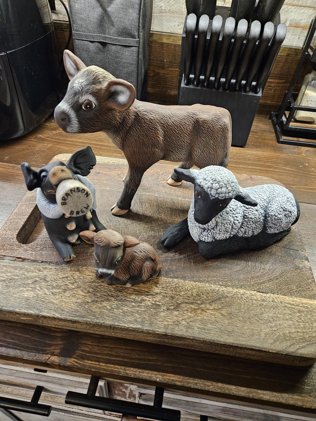 Hand Painted Farmhouse Animal Figurines - Etsy