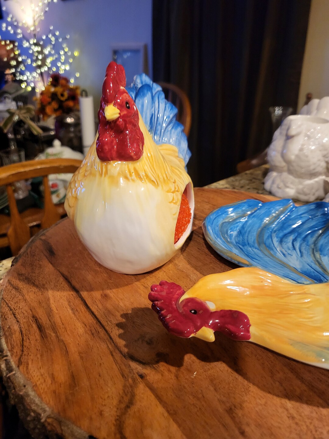Vintage Cracker Barrel Rooster Sponge Dish & Plate - Etsy