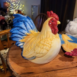 Vintage Cracker Barrel Rooster Sponge Dish & Plate - Etsy