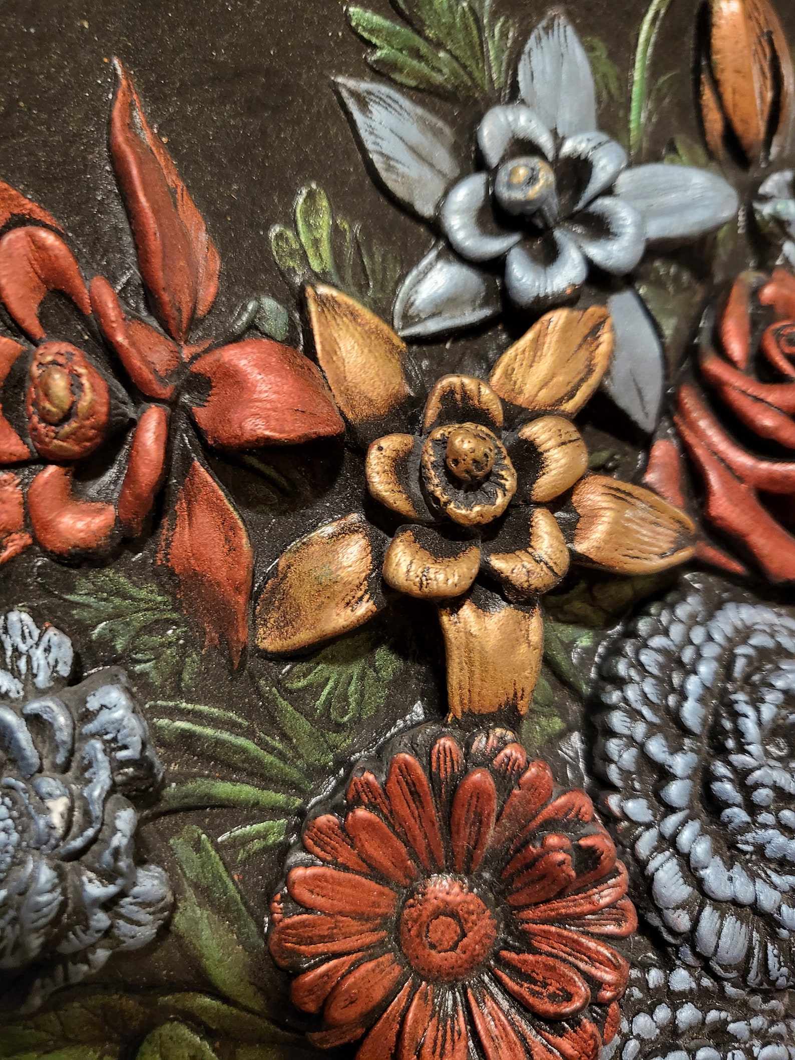 Vintage 3 Dimensional Floral Wall Decor - Etsy