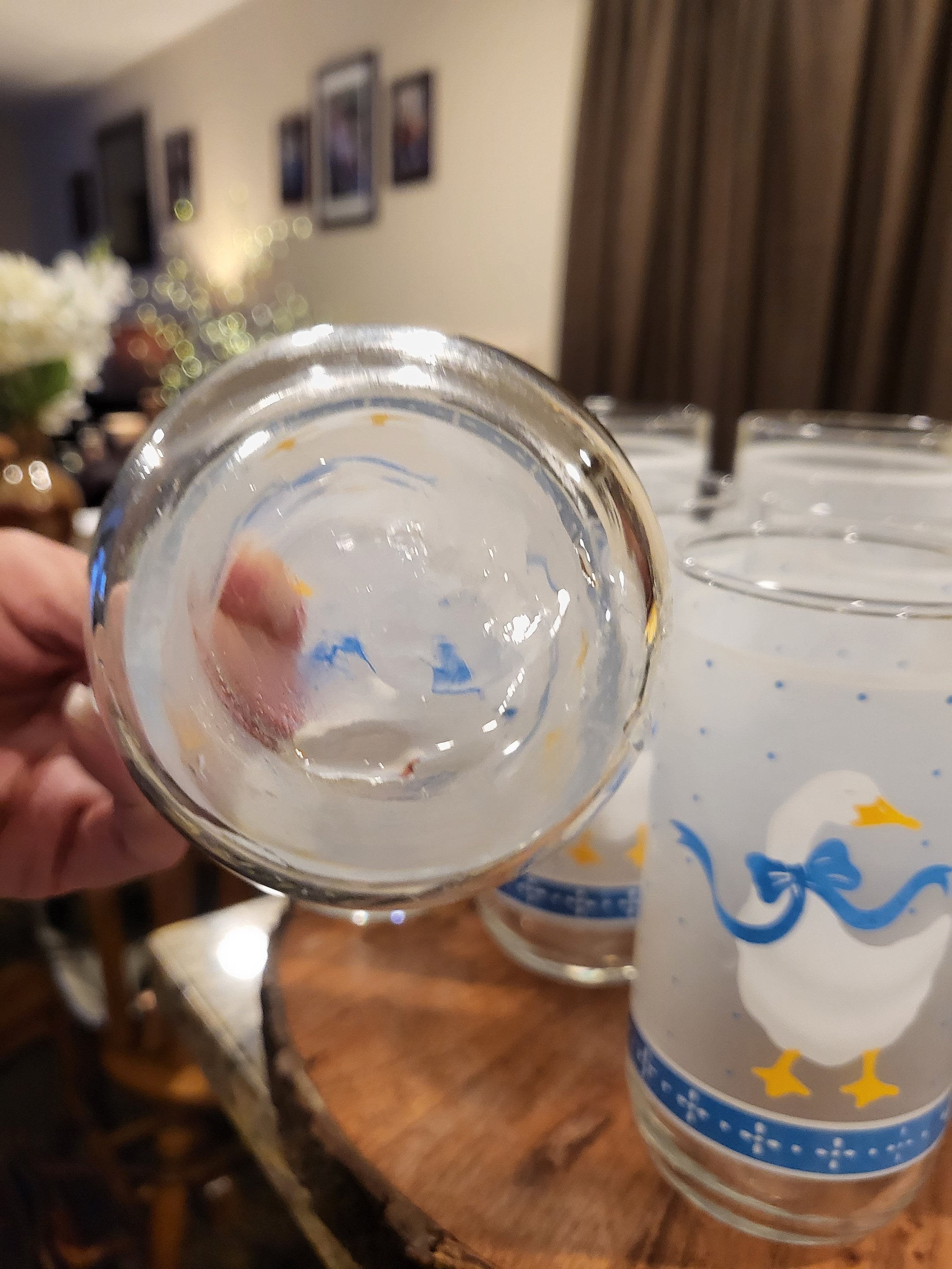 Vintage Blue Ribbon Goose Glasses - Etsy