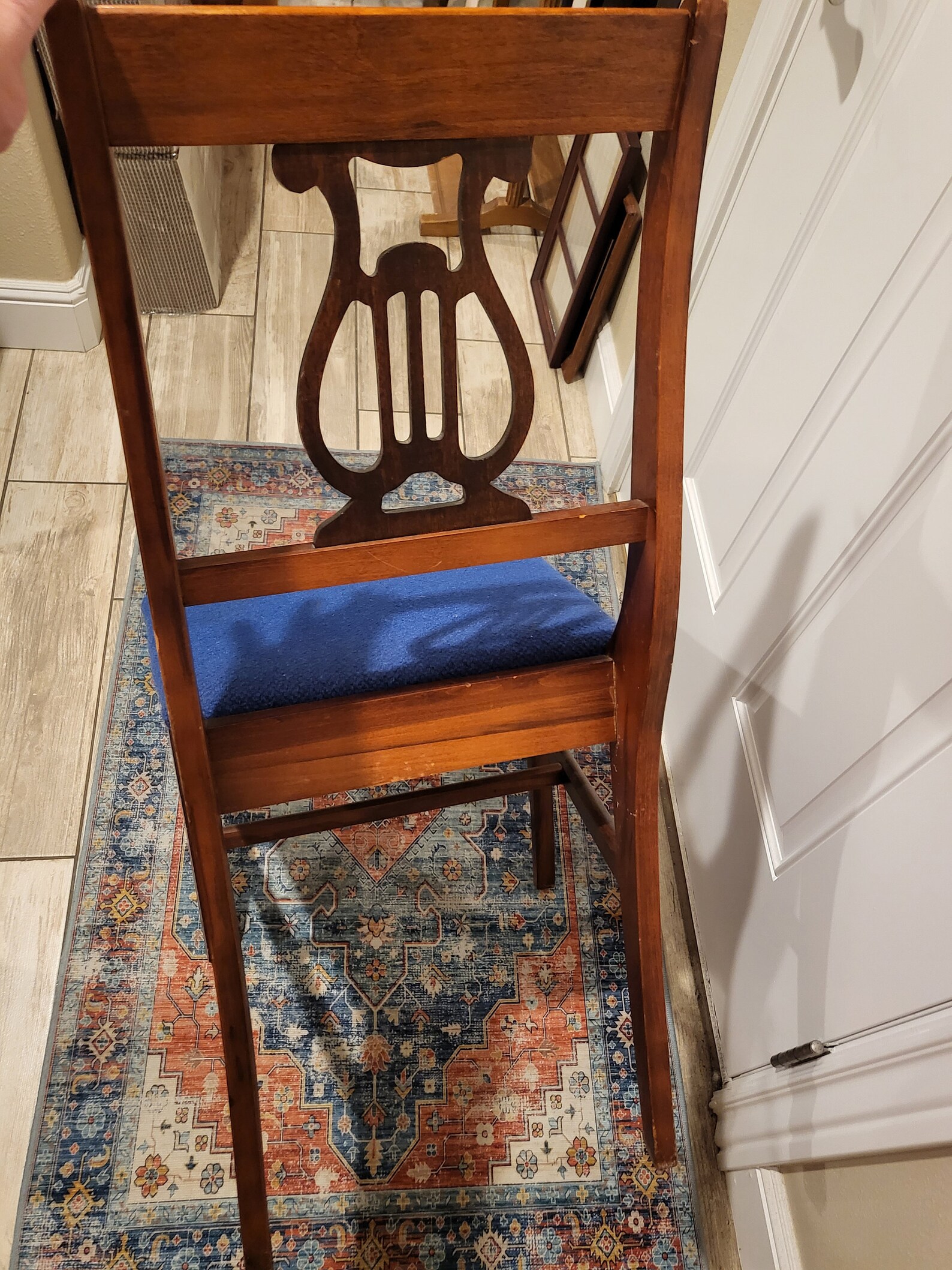 Vintage Duncan Phyfe Style Harp/lyre Back Chair - Etsy