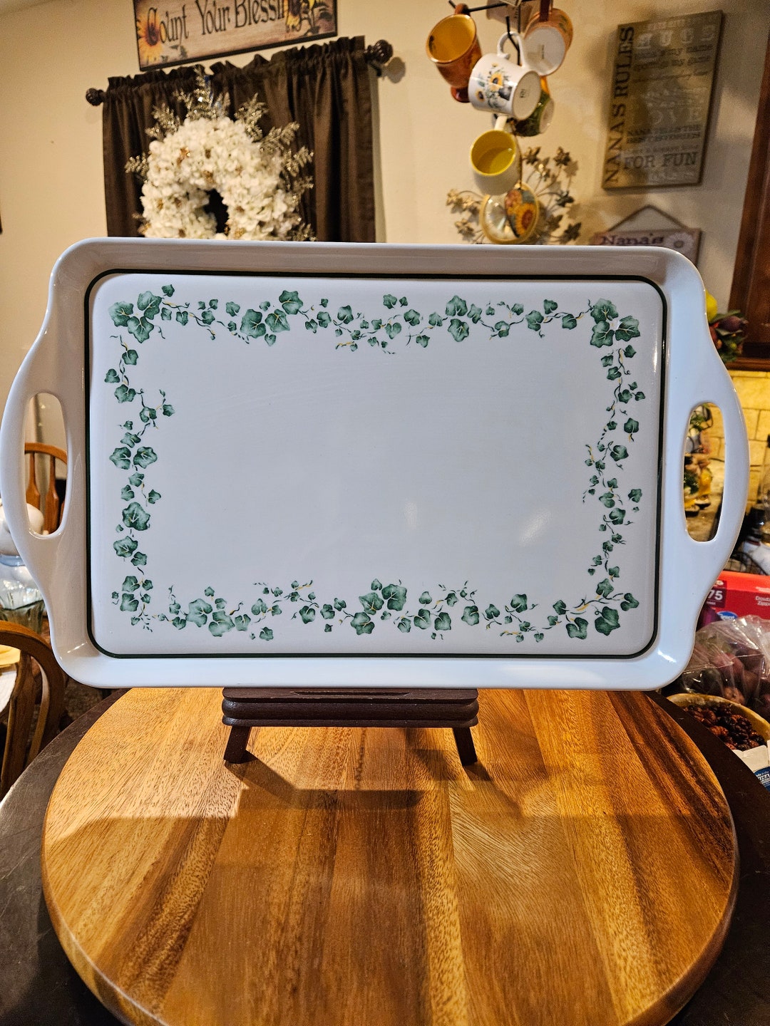 Vintage Melamine Corelle Ivy Tray - Etsy