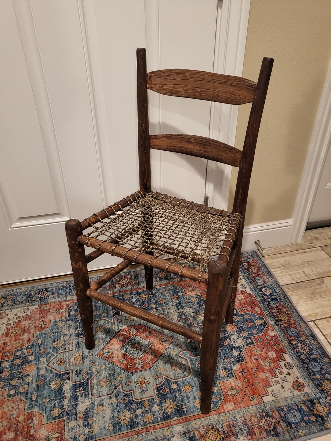 Antique Ladder Back Chair - Etsy