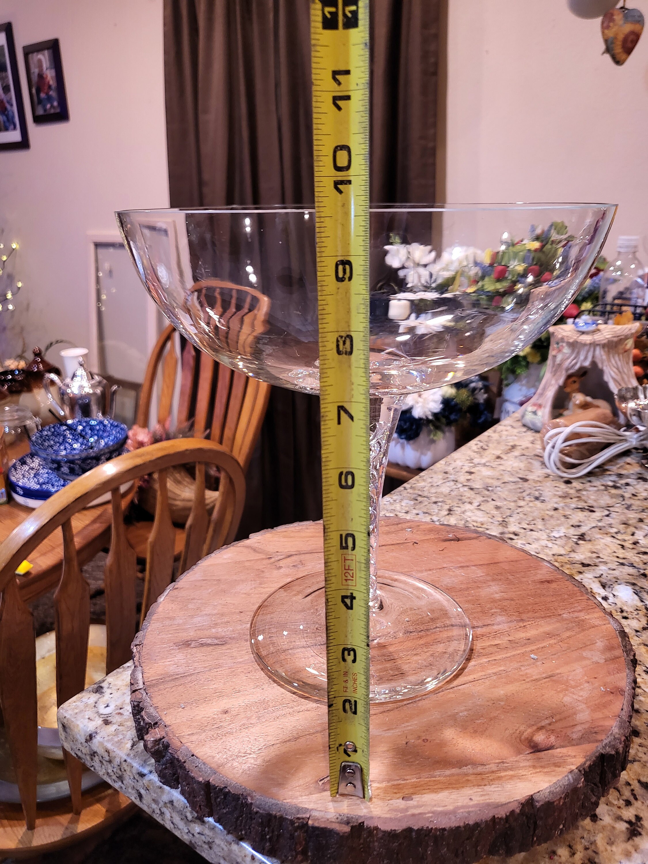 Vintage Stuart Ariel Air Twist Stem Coupe Shaped Clear Crystal Compote ...